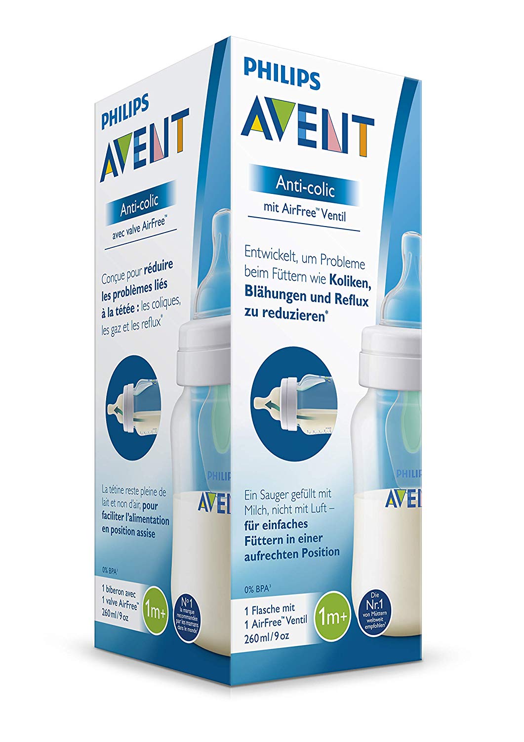 Philips Avent Anti-Colic Flasche mit AirFree-Ventileinsatz - Happy Kids ...